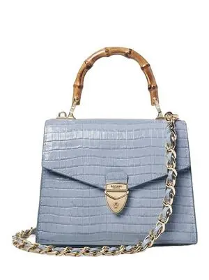 ASPINAL OF LONDON Midi Mayfair 2 Top Handle Bag - Blue