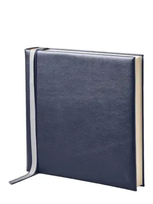 ASPINAL OF LONDON 14-inch Leather Photo Album In Capri Pebble - Blue