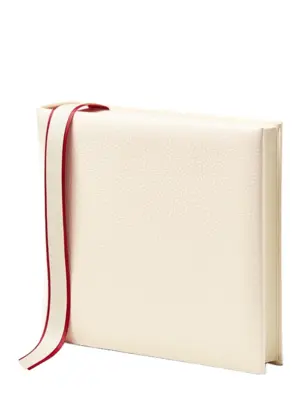 ASPINAL OF LONDON 14-inch Leather Photo Album In Capri Pebble - Ivory
