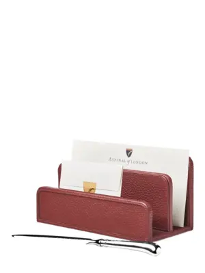 ASPINAL OF LONDON Letter Rack In Pebble - Red