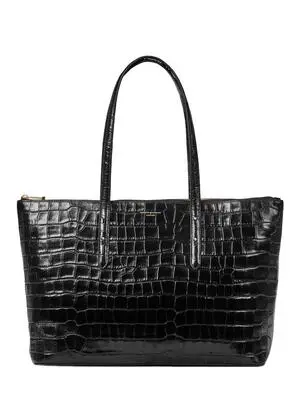 ASPINAL OF LONDON Zipped Regent Tote Bag Black
