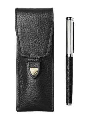 ASPINAL OF LONDON Pen Set Collection In Pebble - Black