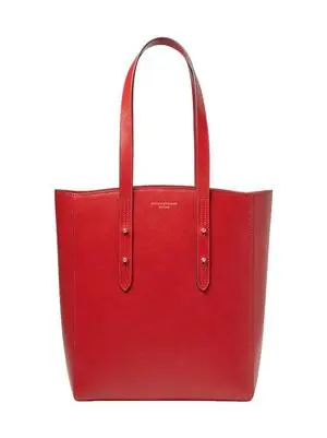ASPINAL OF LONDON Essential Pebble Leather Tote - Red