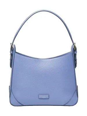 ASPINAL OF LONDON Hobo Bag In Pebble Leather - Blue