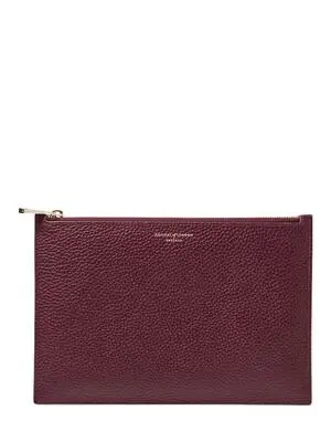 ASPINAL OF LONDON Large Essential Flat Pouch - Red