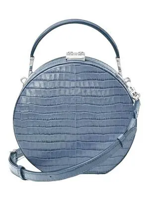 ASPINAL OF LONDON Aspinal Of London Hat Box In Patent Croc Blue