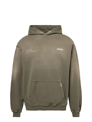 REPRESENT Patron Of The Club Brand-print Hoody - Washed Olive