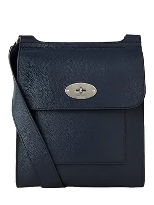 Mulberry Small Grained-leather Messenger Bag - Night Sky