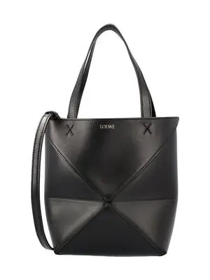Loewe Loewe Mini Puzzle Fold Tote Black