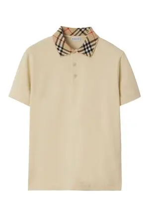 Burberry Cotton Polo Shirt Neutrals
