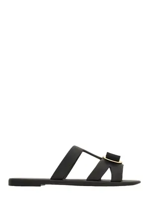 FERRAGAMO Vara Plate Sandals - Black
