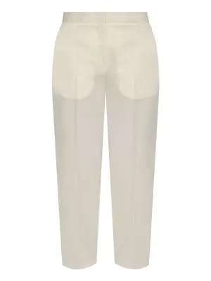 JIL SANDER Wool Tailored Trousers - Neutrals