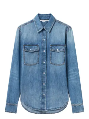 STELLA MCCARTNEY Stella McCartney Logo-Patch Denim Shirt