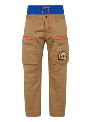 Dsquared2 Cotton Cargo Trousers - Brown