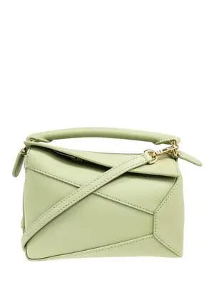 Loewe Loewe Puzzle Top Handle Bag Green