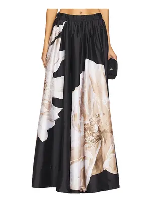 Hemant & Nandita Printed Maxi Skirt - Black Mix