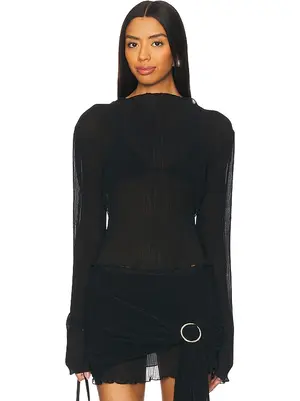 Lioness Ford Long Sleeve Top - Onyx