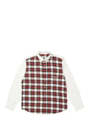 PALACE Check Panel Chambray Shirt - White