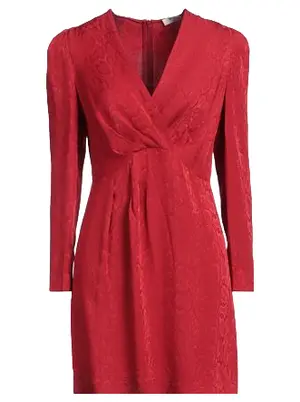 Sandro Mini Flared Jacquard Dress - Red