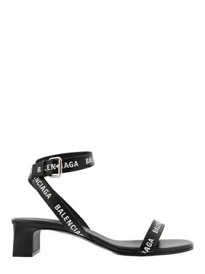 Balenciaga Round Sandals - Black/white