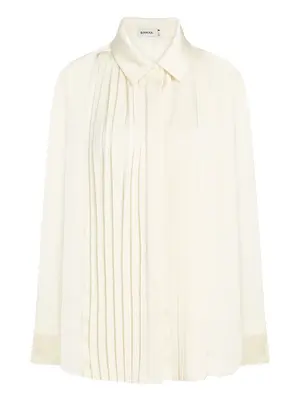Simkhai Vinka Pleated Shirt - Ivory