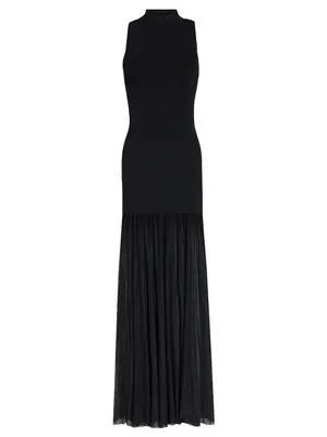 NICHOLAS Pointelle-knit Maxi Dress - Black