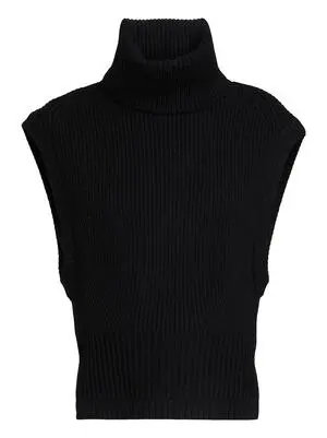 SIMKHAI SIMKHAI Maple Ribbed Wool-Blend Turtleneck Vest
