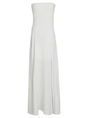 SIMKHAI SIMKHAI Kory Strapless Knit-Paneled Maxi Dress