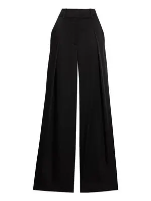Simkhai Kyra Satin Wide Leg Pants - Black