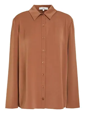 Tibi Twill Shirt - Light Brown