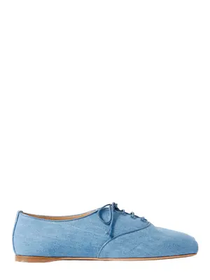 Gabriela Hearst Maya Denim Brogues - Blue