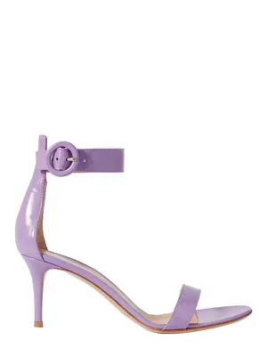 GIANVITO ROSSI Portofino 70 Leather Sandals - Purple