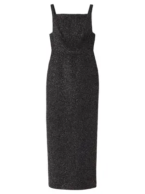 EMILIA WICKSTEAD Karolyn Open-back Metallic Tweed Maxi Dress - Black