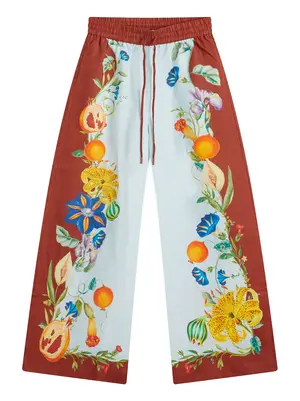 ALEMAIS Alémais Dahlia Floral Linen Pant - Multi