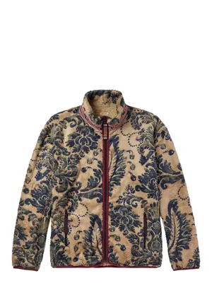 Kapital Damask Printed Fleece Jacket - Neutrals