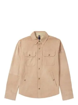 POLO RALPH LAUREN Polo Ralph Lauren - Reversible Logo-Appliquéd Suede And Shell Overshirt - Men - Neutrals - S