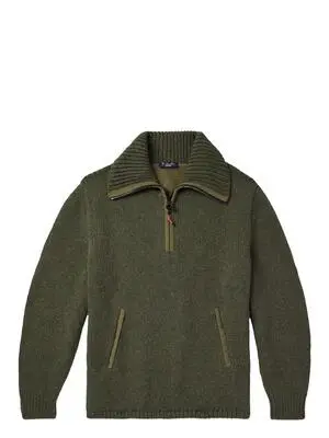 Loro Piana Alpe Di Mera Cashmere Half-zip Sweater - Green