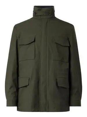Loro Piana Traveller Logo-appliquéd Bristol Clima System 3l Wool-blend Hooded Field Jacket - Green