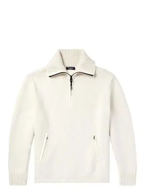 Loro Piana Alpe Di Mera Cashmere Half-zip Sweater - Neutrals