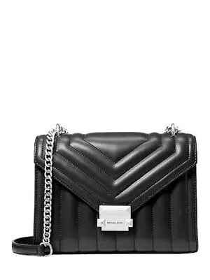 Michael Kors Whitney Medium Quilted Shoulder Bag - Black