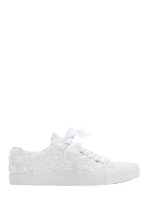 FOREVER & ALWAYS SHOES Bailey Lace Bridal Sneakers - White