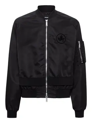 Dsquared2 Logo-appliqué Bomber Jacket - Black