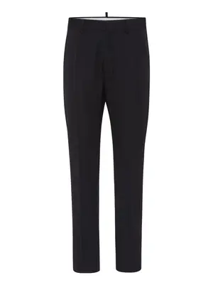 Dsquared2 Virgin Wool Tapered-leg Trousers - Black