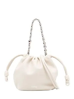 Loewe Mini Flamenco Shoulder Bag - White