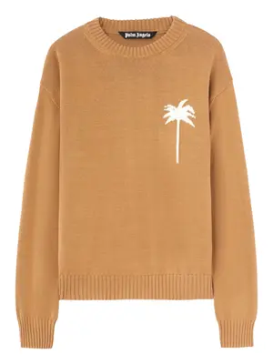 Palm Angels Palms Knit Sweater - Neutrals