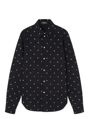 Versace Cielo Stellato Denim Overshirt - Black