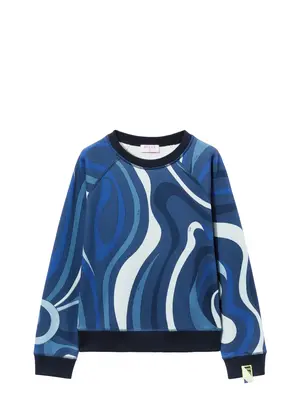 Emilio Pucci Marmo-print Sweatshirt - Blue