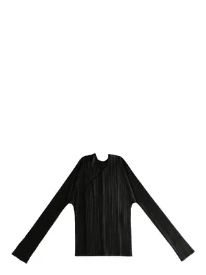 Issey Miyake Plissé Blouse - Black
