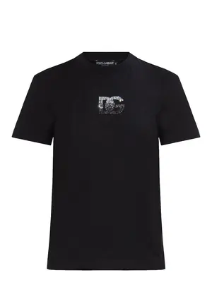 Dolce & Gabbana Logo-appliqué T-shirt - Black