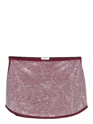Oseree Crystal-embellished Mini Skirt - Red